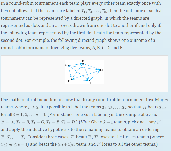 Solved In a round-robin tournament each team plays every | Chegg.com