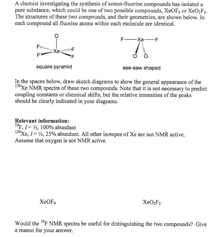 Solved A chemist investigating the synthesis of | Chegg.com