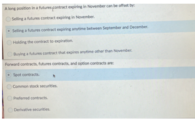 Solved A long position in a futures contract expiring in | Chegg.com