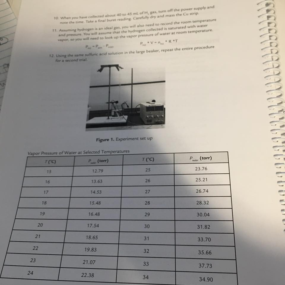 Solved 1.A student sets up the experiment described in the | Chegg.com