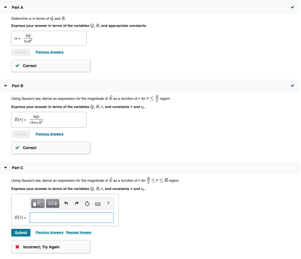 Solved Using Gauss's law, derive an expression for the | Chegg.com Solved Using Gauss's law, derive an expression for the | Chegg.com