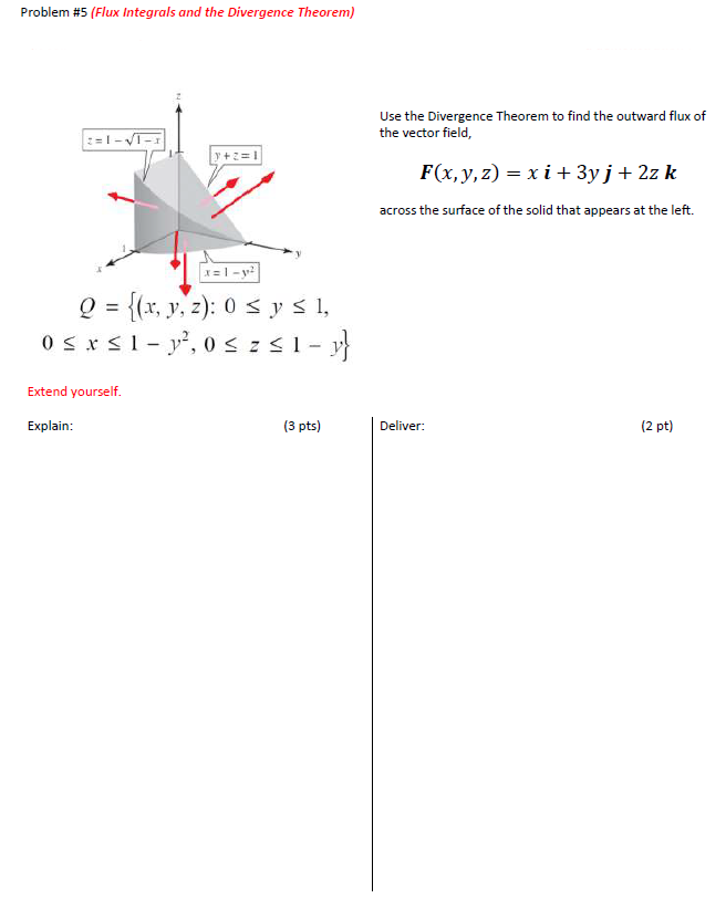 Solved Problem #5 (Flux Integrals and the Divergence | Chegg.com
