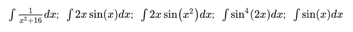 Solved Recognize which methods of integration to utilize on | Chegg.com