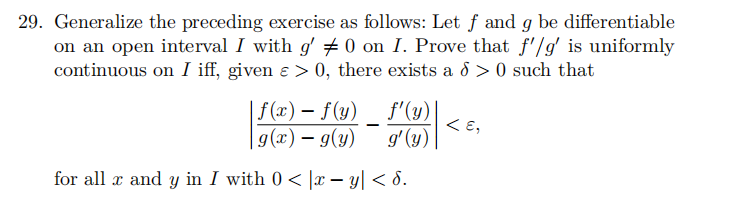 Solved Generalize the preceding exercise as follows: Let f | Chegg.com