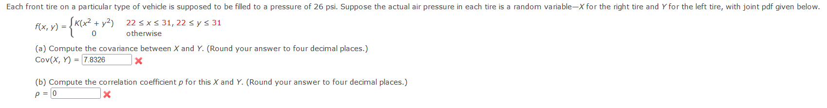 f(x,y)={K(x2+y2)022≤x≤31,22≤y≤31 otherwise (a) | Chegg.com