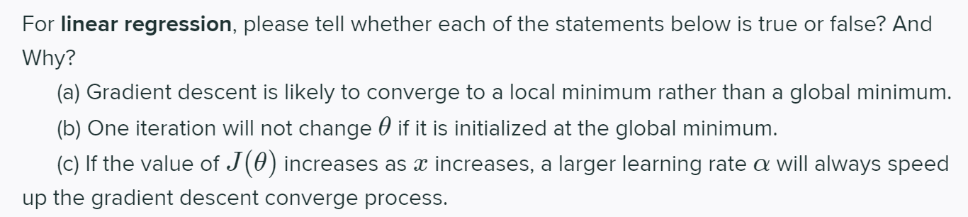Solved Linear regression is a very widely used method for | Chegg.com