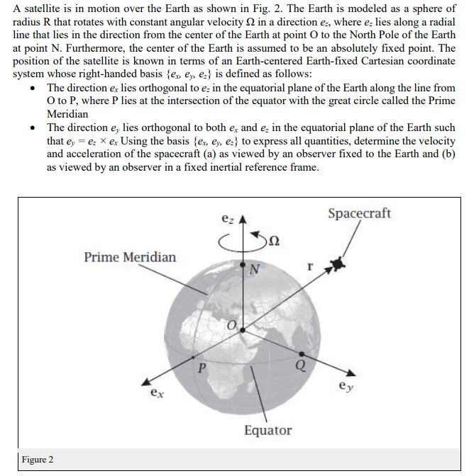Solved A satellite is in motion over the Earth as shown in | Chegg.com