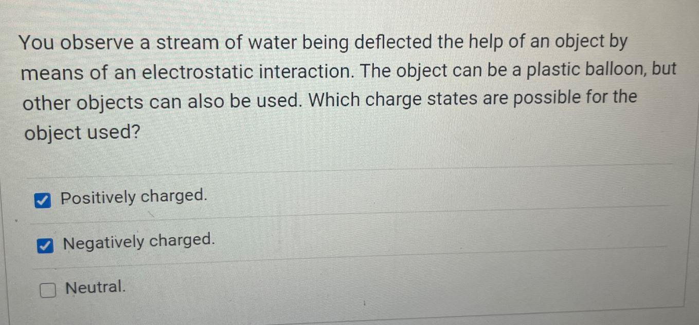 Solved You observe a stream of water being deflected the | Chegg.com