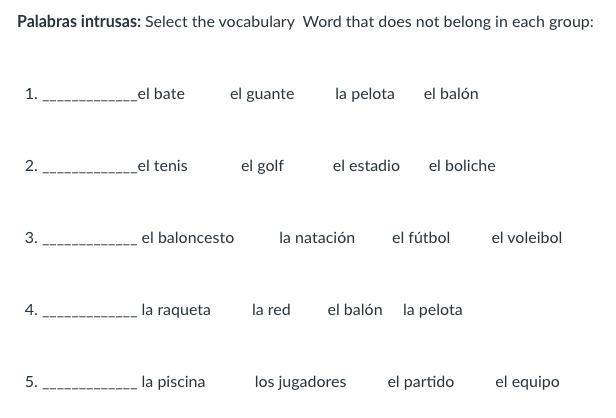 Solved *This is a Spanish Question* Hello, I don't know how | Chegg.com