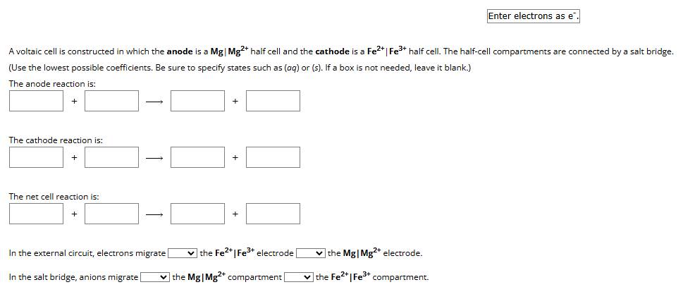 Solved A voltaic cell is ﻿constructed in ﻿which the anode | Chegg.com