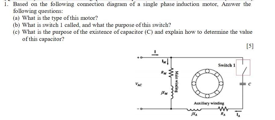 Solved 1. Based on the following connection diagram of a | Chegg.com