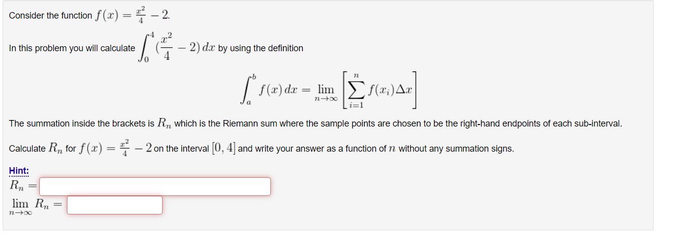 Solved Consider the function f(x)=4x2−2. In this problem you | Chegg.com