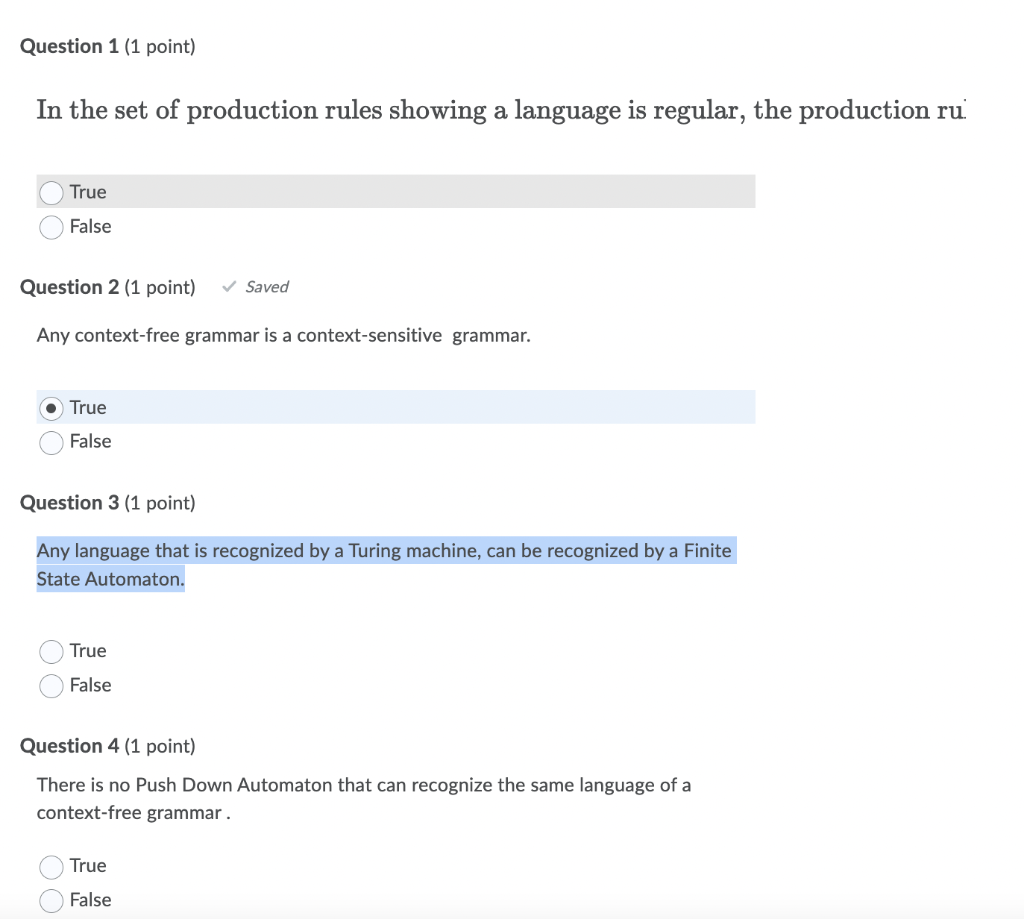 Solved Question 1 (1 point) In the set of production rules | Chegg.com