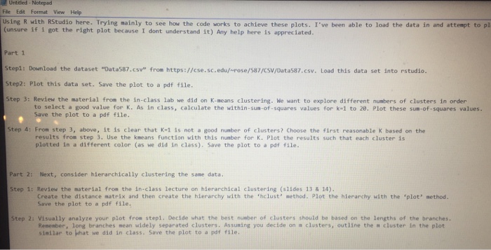 Solved Using R with RStudio here. Trying mainly to see how | Chegg.com