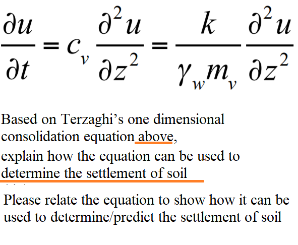 Solved - du k au ət əzym dz? Based on Terzaghi’s one | Chegg.com
