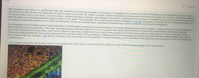 ③ 13 otto Microorganisms are everywhere and though | Chegg.com