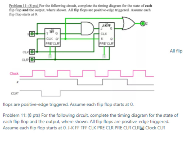 Solved Problem 11: (8 pts) For the following circuit, | Chegg.com