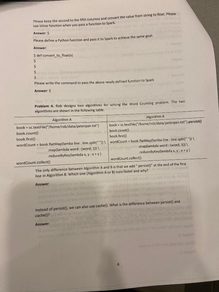 Please keep the second to the fifth columns and | Chegg.com