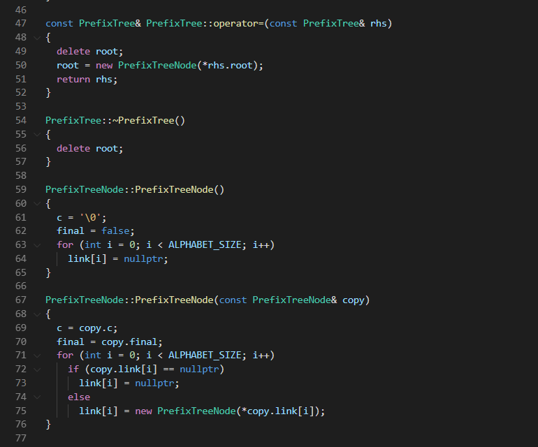 In C++: A prefix tree is a data structure that stores | Chegg.com