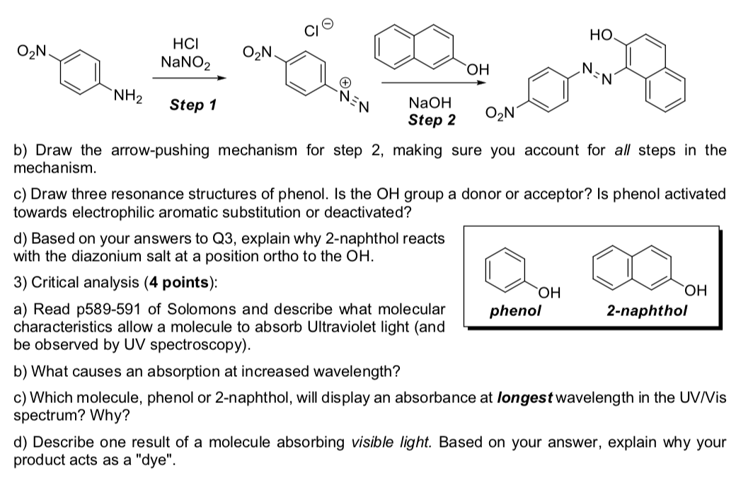 Solved HO O2N. HCI O2N OH N N NH2 NaNO2 Na EN NaOH ON Figure | Chegg.com