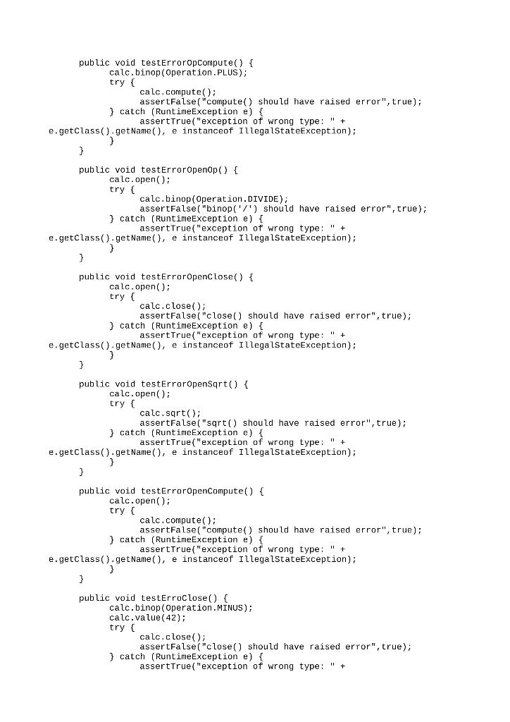 Solved IN JAVA, 1. Put TestCalculator and UnlockTest in | Chegg.com