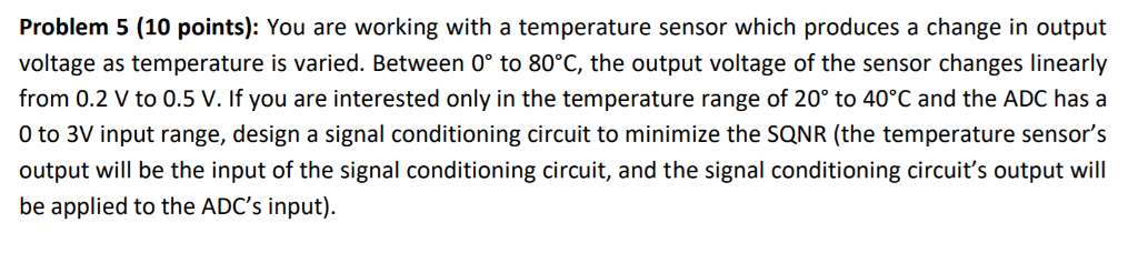 Solved Problem 5 (10 points): You are working with a | Chegg.com