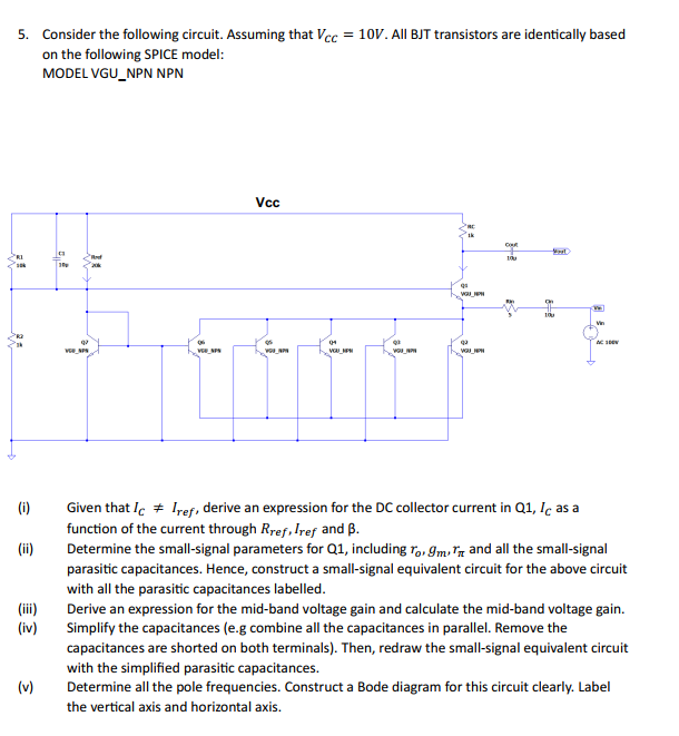 Solved 5. Consider the following circuit. Assuming that | Chegg.com
