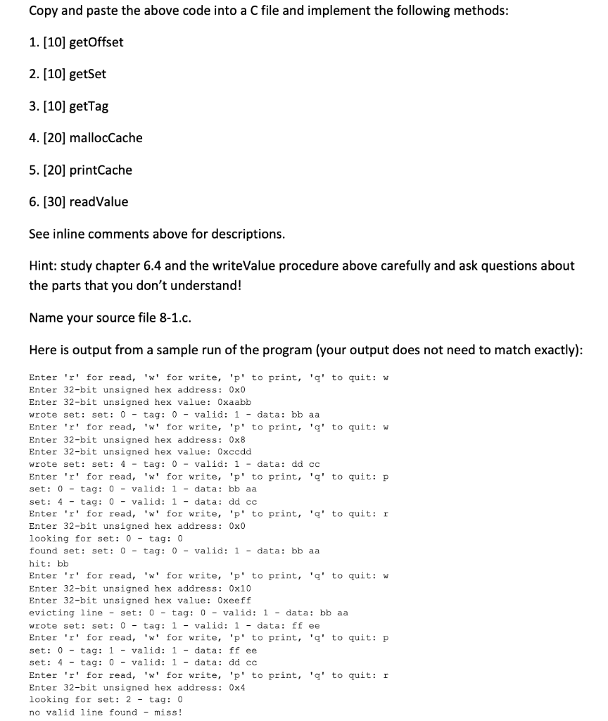 Solved Copy and paste the above code into a C file and | Chegg.com
