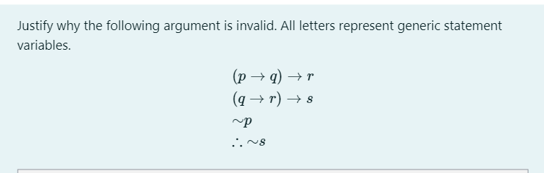 Solved Justify why the following argument is invalid. All | Chegg.com