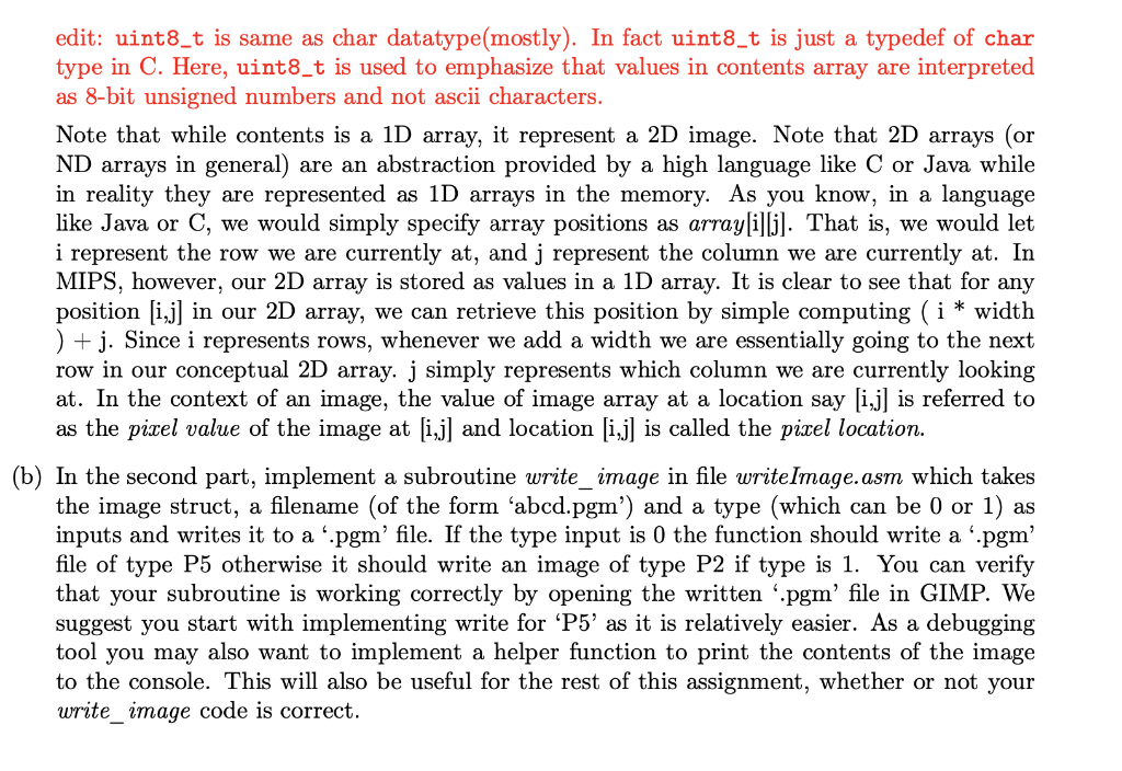 Solved 2 Reading and writing an Image (20 marks) From this | Chegg.com