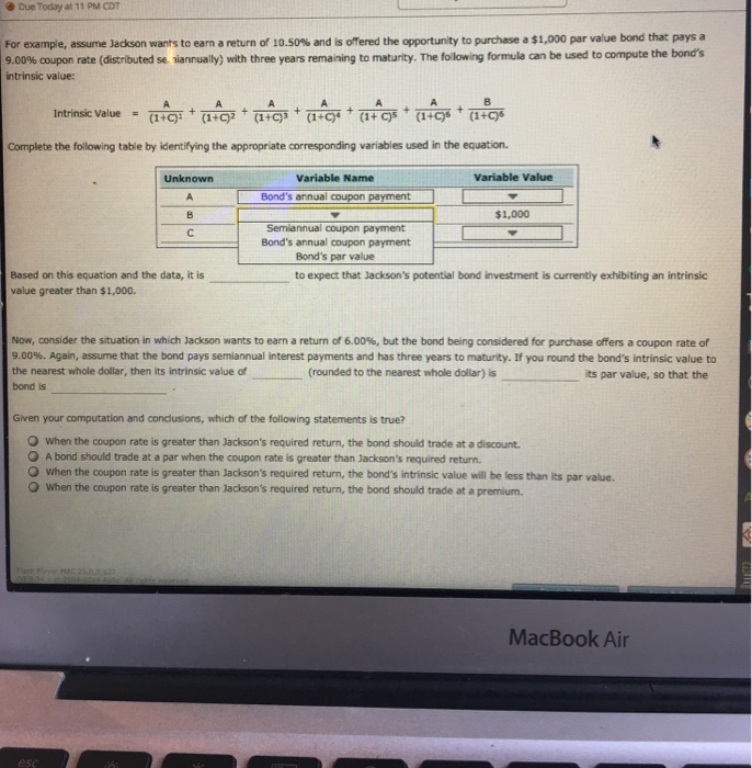Solved For example, assume Jackson wants to earn a return of | Chegg.com Solved For example, assume Jackson wants to earn a return of | Chegg.com