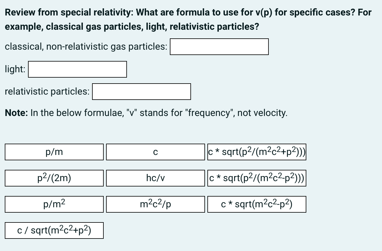 Solved Review from special relativity: What are formula to | Chegg.com