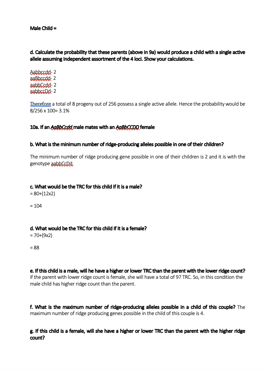 Solved TRC is total ridge counts for male and females. On | Chegg.com