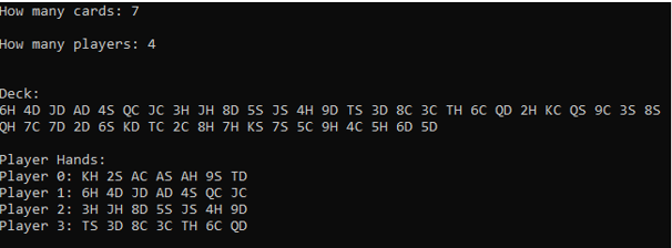 Solved C++ Build a regular deck of 52 playing cards, | Chegg.com