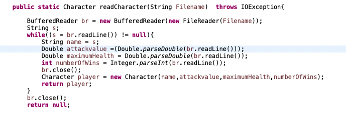 Solved I Am Trying To Read A File And Create An Object With 9677
