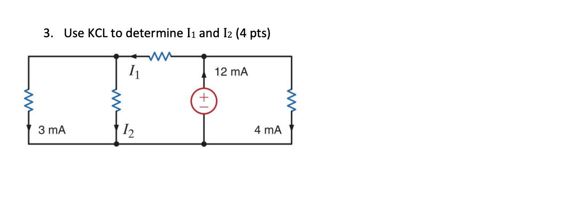Solved Use KCL ﻿to determine I1 ﻿and I2 | Chegg.com