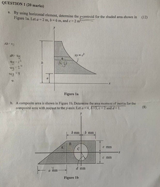 Solved a. By using horizontal element, determine the | Chegg.com