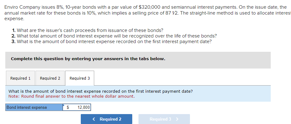 Solved Enviro Company issues 8%,10-year bonds with a par | Chegg.com