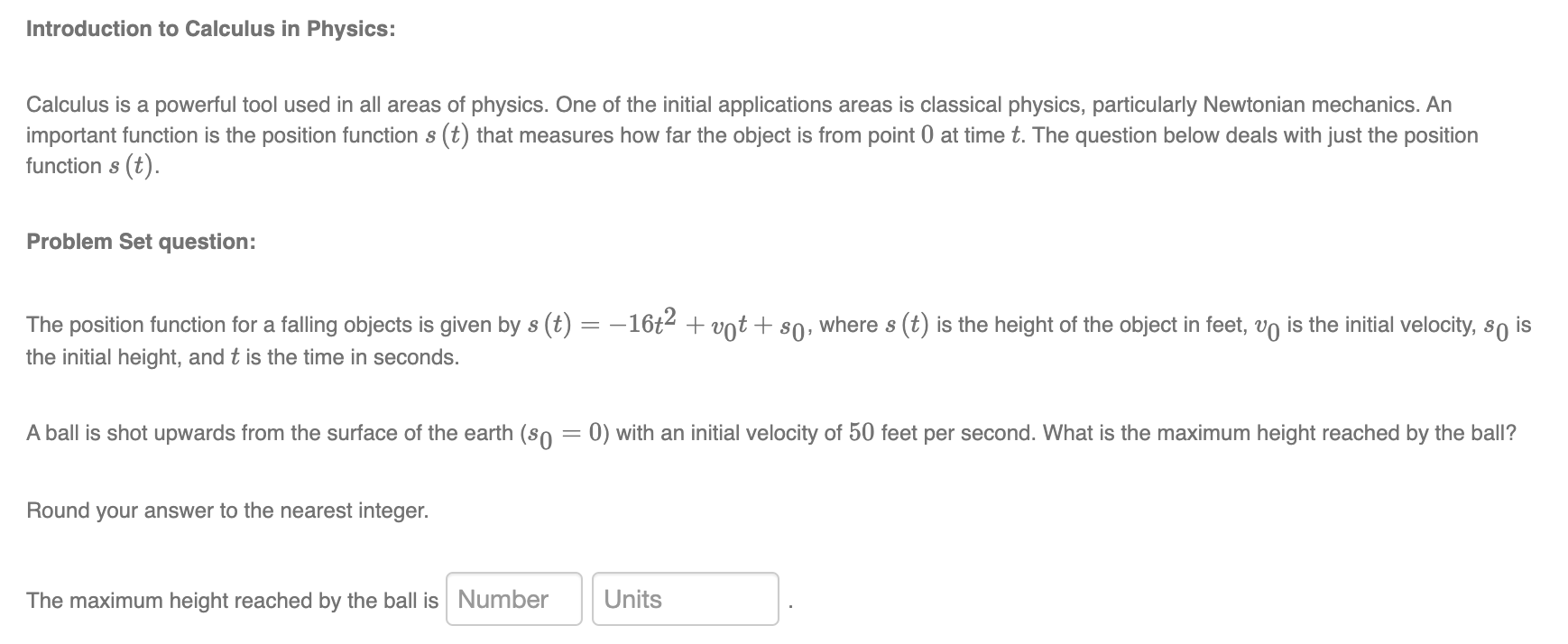 Solved Introduction to Calculus in Physics: Calculus is a | Chegg.com