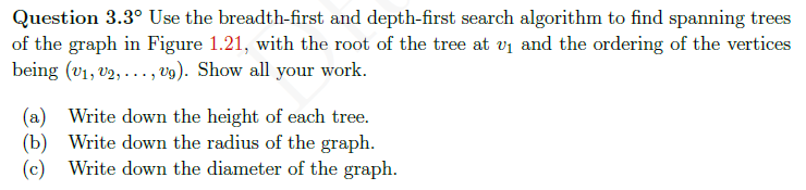 Solved Question 3.3° Use the breadth-first and depth-first | Chegg.com