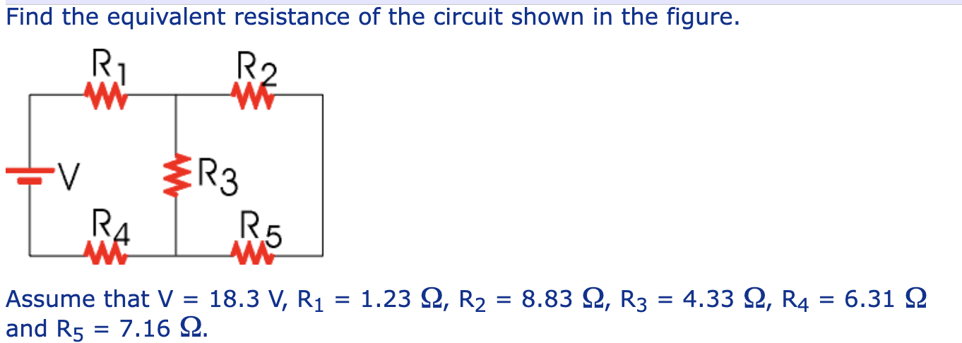 Solved Find the equivalent resistance of the circuit shown | Chegg.com