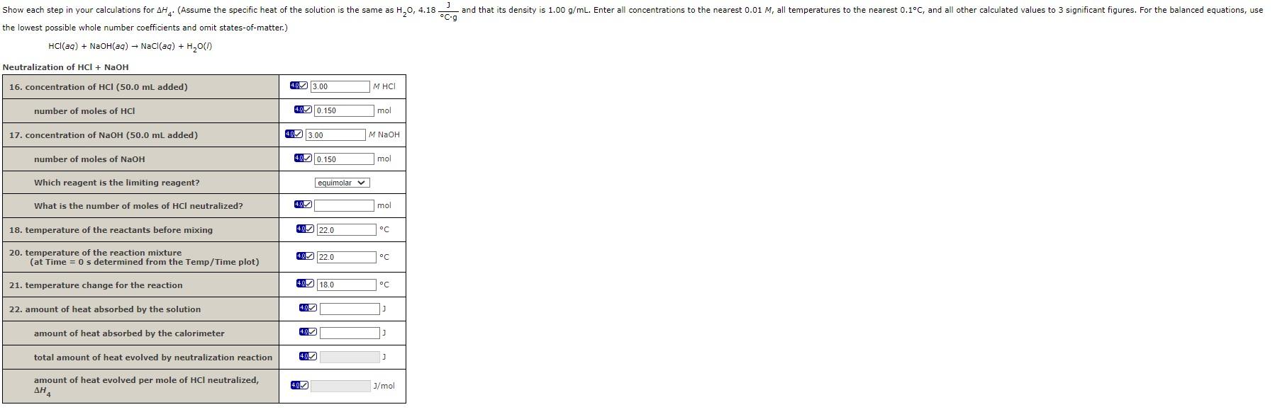 Solved Experiment 9: Heat of Neutralization and Hess's Law | Chegg.com