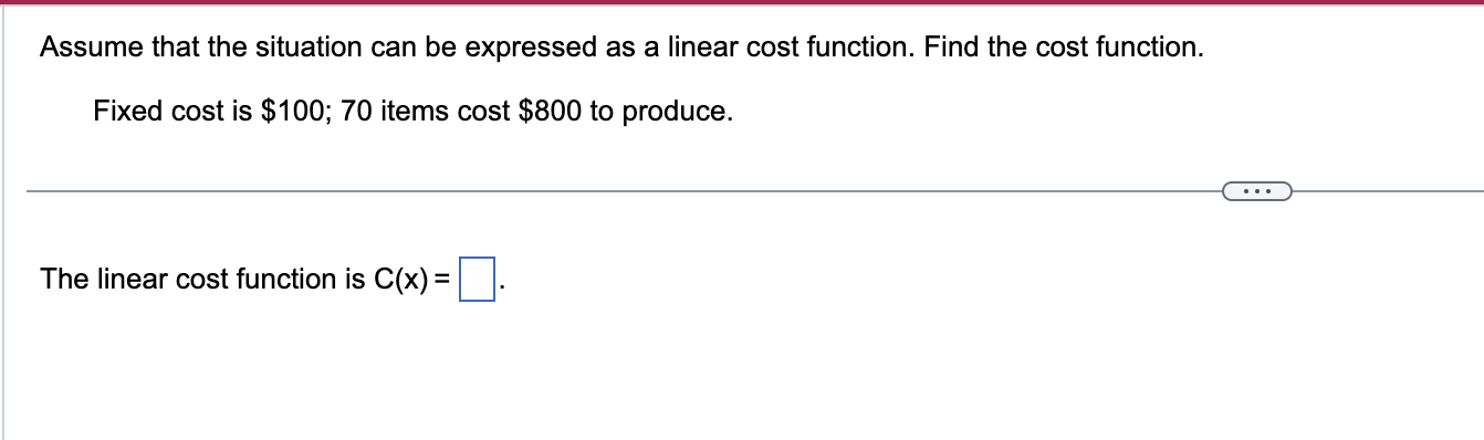 Solved Assume That The Situation Can Be Expressed As A