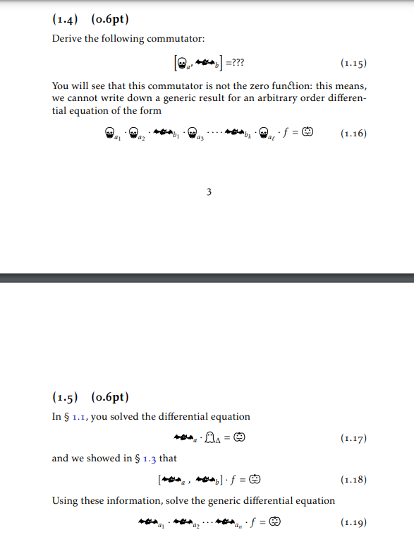 (1.4) (o.6pt)Derive the following | Chegg.com