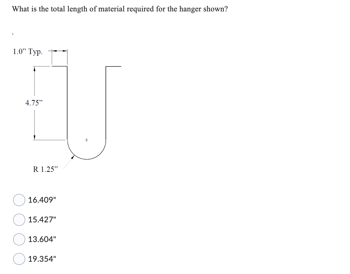 Solved What is the total length of material required for the | Chegg.com
