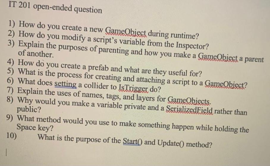 Solved How is an Animation Controller added to a GameObject? | Chegg.com