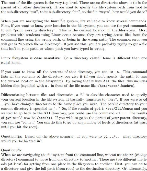 Solved The root of the file system is the very top level. | Chegg.com