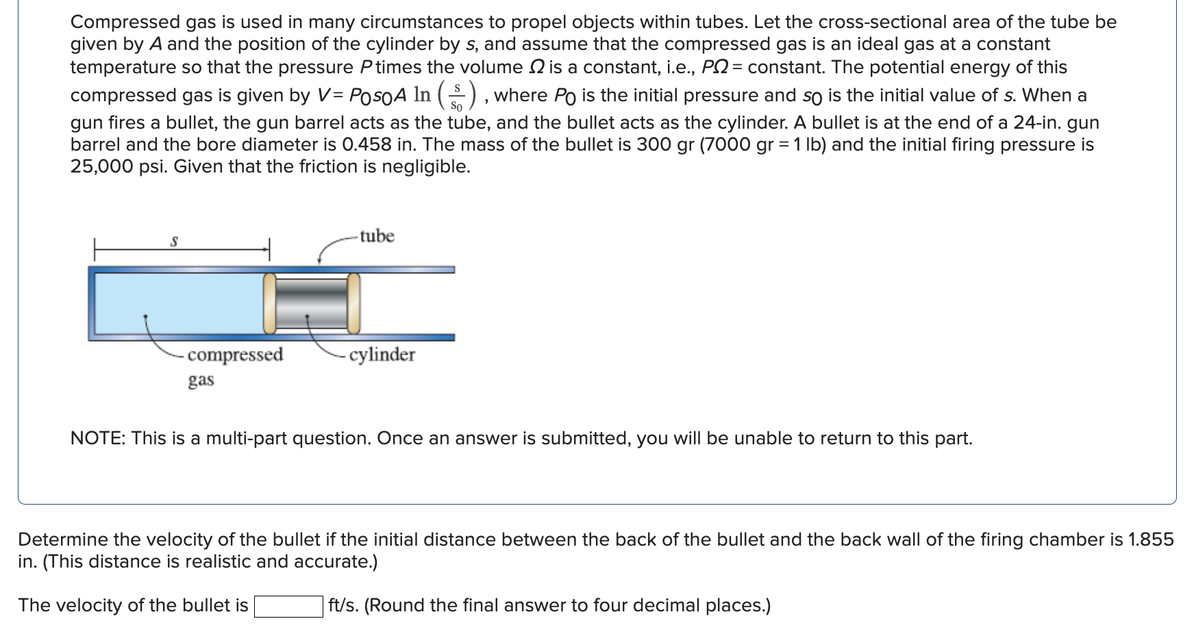 Solved Compressed gas is used in many circumstances to | Chegg.com
