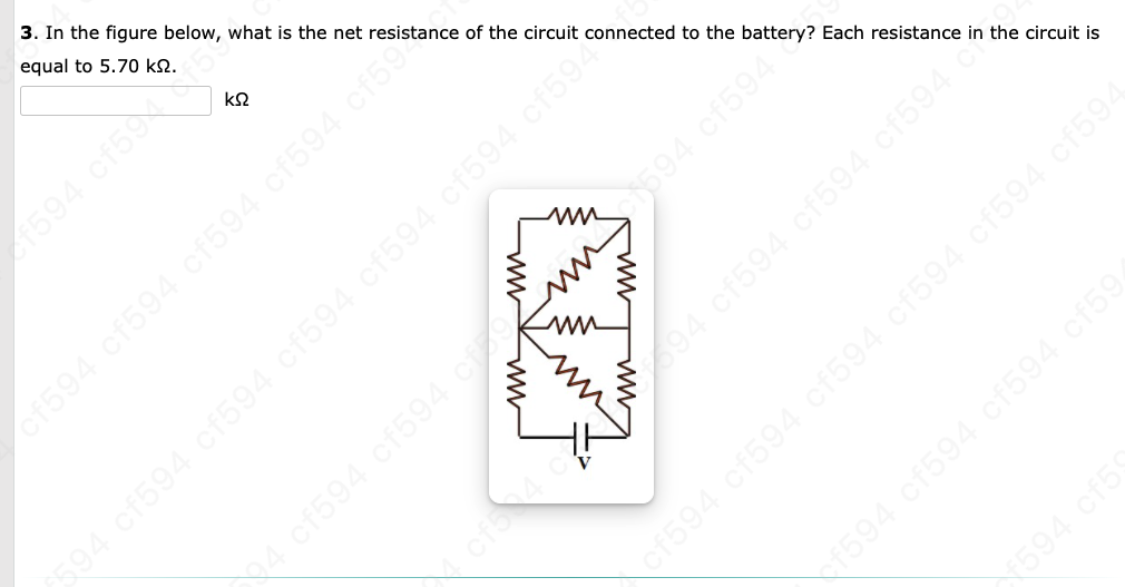 Solved 3. In the figure below, what is the net resistance of | Chegg.com