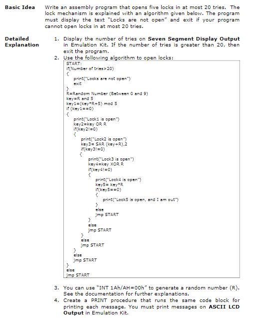Basic Idea Detailed Explanation Write an assembly | Chegg.com